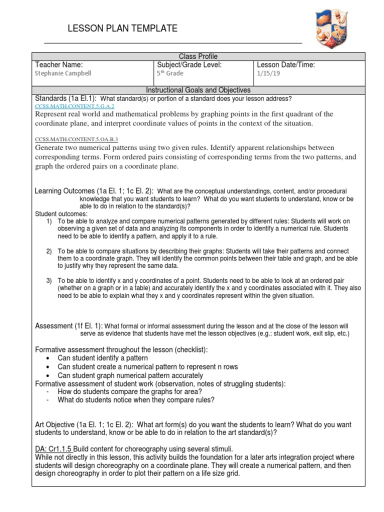 Extended Lesson Plan 1-15-19 | PDF | Data | Teaching Mathematics