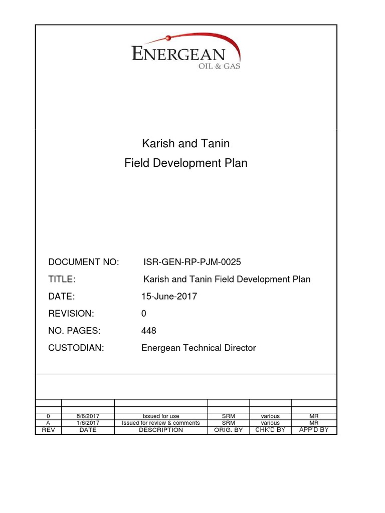 Energean Karish and Tanin Field Development Plan Web Version PDF | PDF ...
