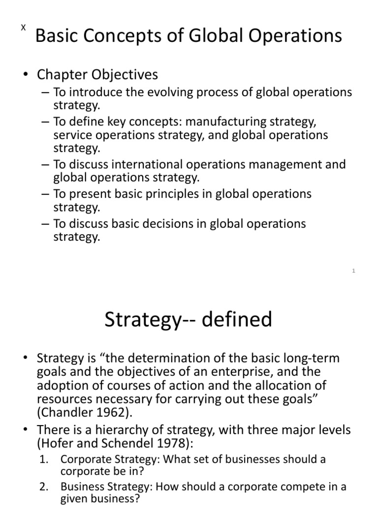 Lecture 2 Basic Concepts of Global Operations | PDF | Strategic ...