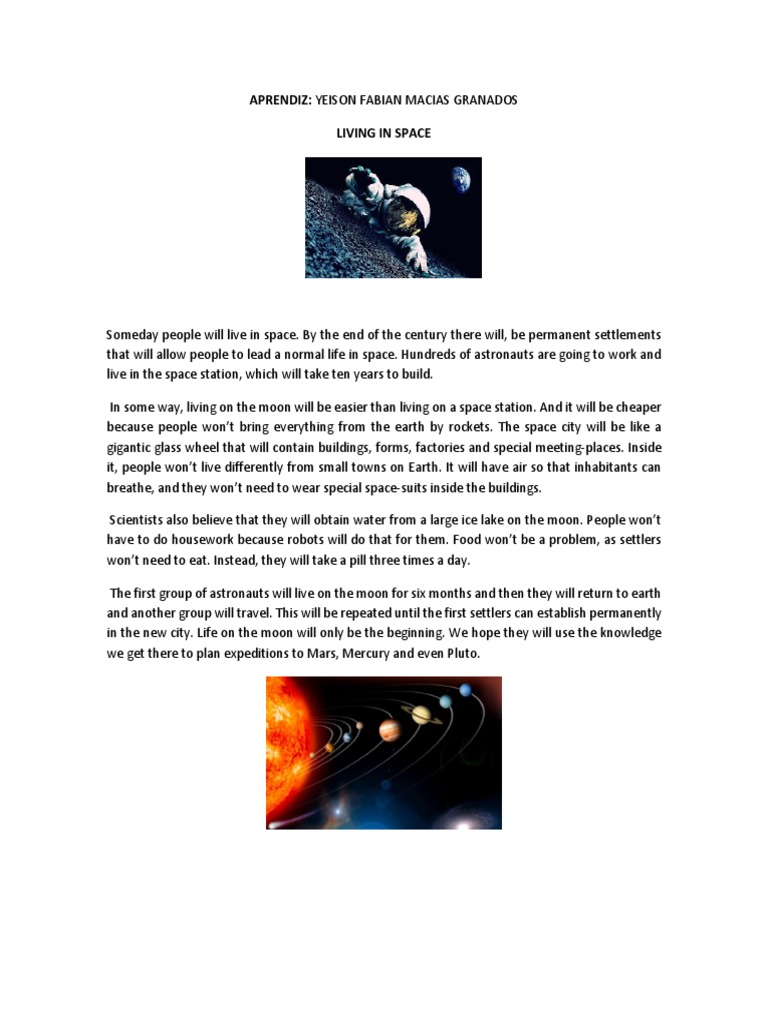 Life in Space: Future Moon Settlements | PDF | Space Station | Astronauts