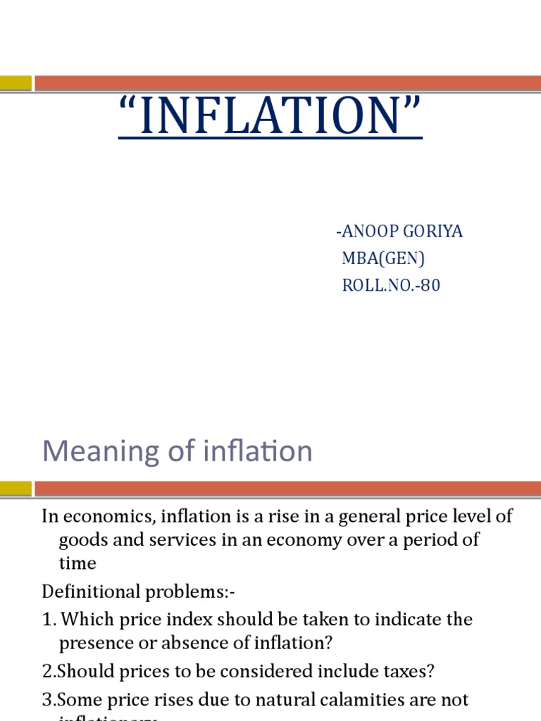 Meaning of Inflation | PDF | Inflation | Economics