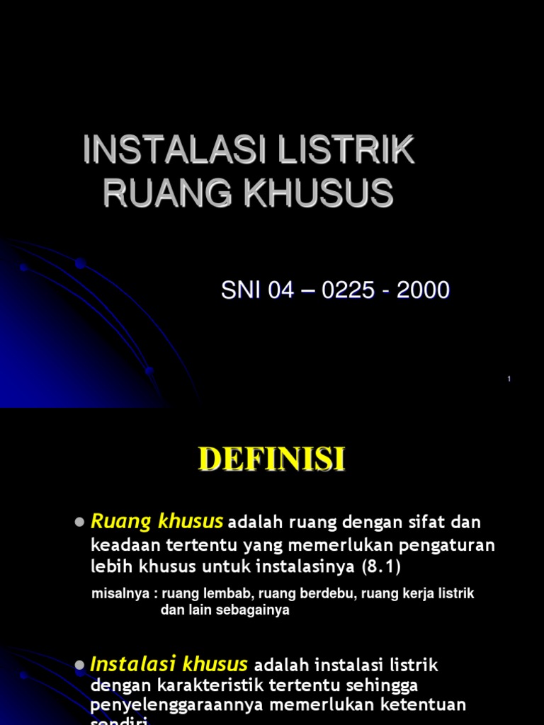 Instalasi Listrik Ruang Khusus | PDF