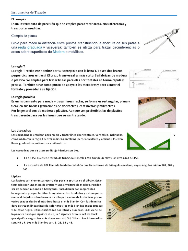 Instrumentos de Trazado | PDF | Lápiz | Dibujo
