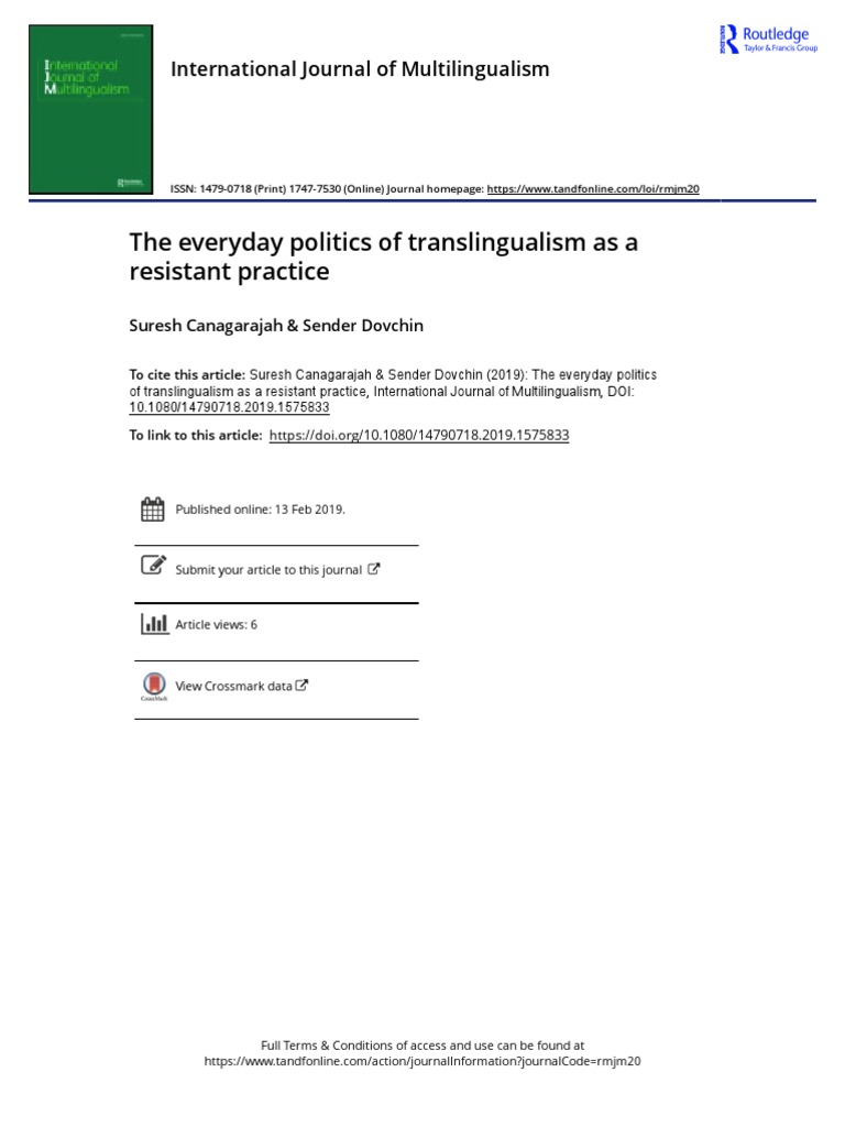 The Everyday Politics of Translingualism PDF | PDF | Ethnography | Mongols