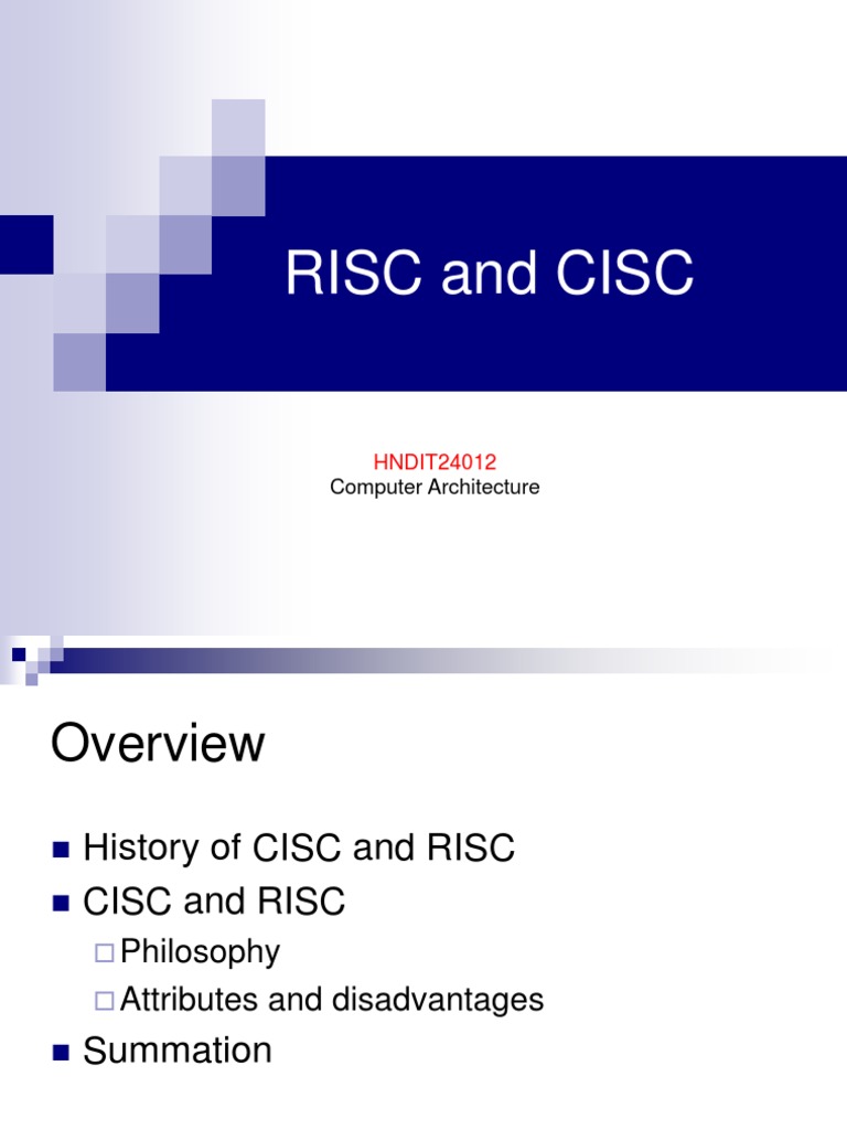 Risc and Cisc: Computer Architecture | PDF | Central Processing Unit ...