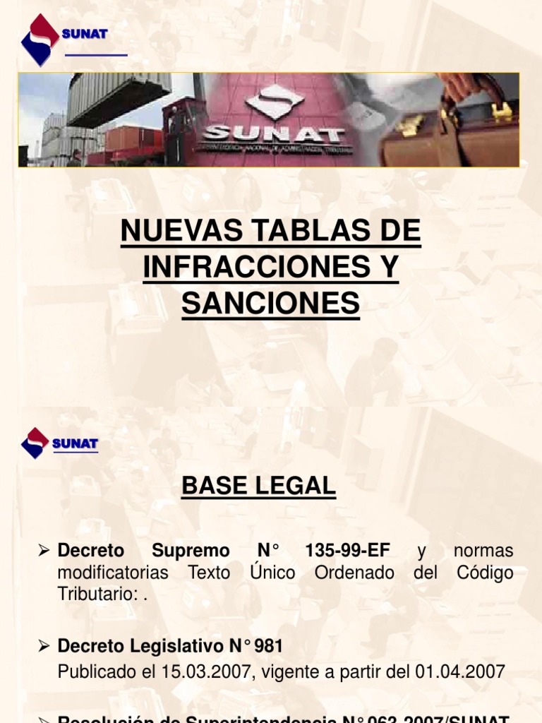 Tabla De Infracciones Y Sanciones Pdf Gobierno Justicia