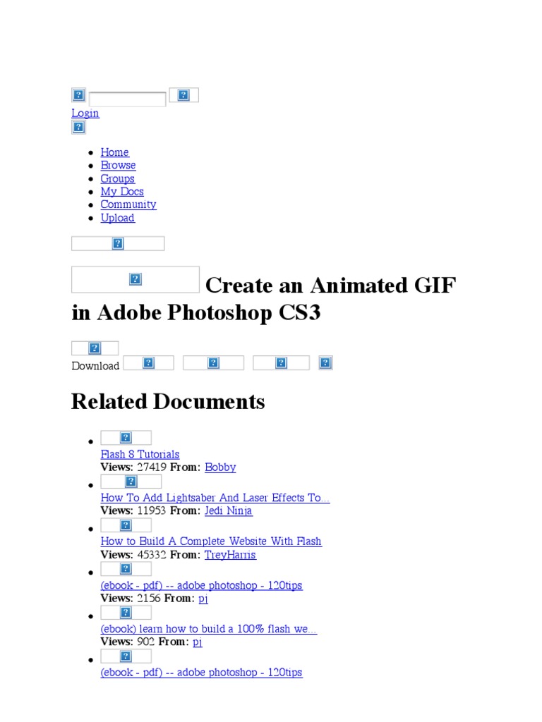 Create An Animated GIF in Adobe Photoshop CS3 | PDF | Adobe Photoshop ...
