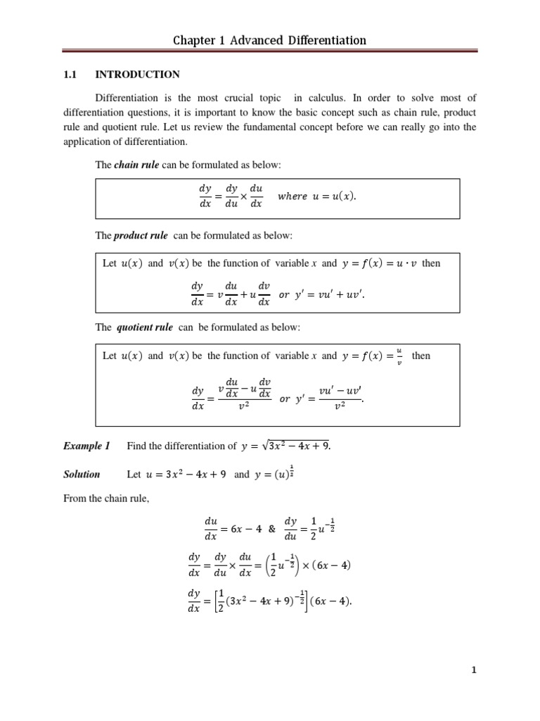 Advanced Calculus Differentiation Techniques | PDF | Derivative | Area