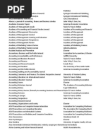 ABDC Journal Rankings Overview 2024 | PDF | Economics | Economies