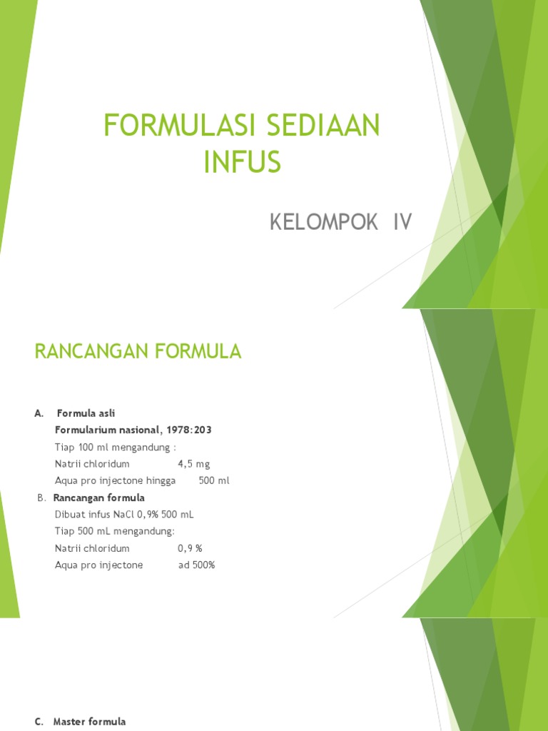 Formulasi Sediaan Infus | PDF