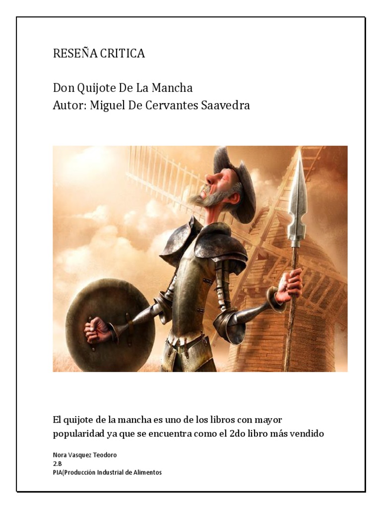 Reseña Critica | PDF | Don Quijote | Miguel De Cervantes