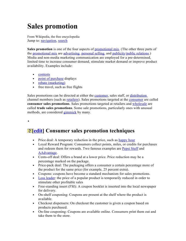 An Overview of Sales Promotion Techniques for Both Consumers and Trade ...