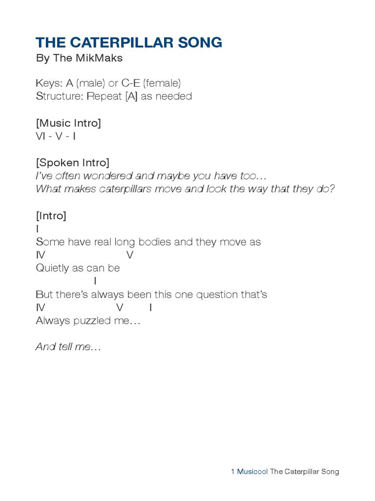 The Caterpillar Song | PDF
