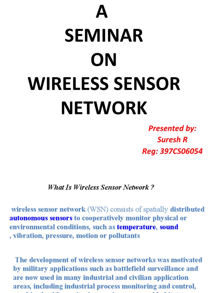 Wireless Sensor Network Pdf Wireless Networking Wireless Sensor