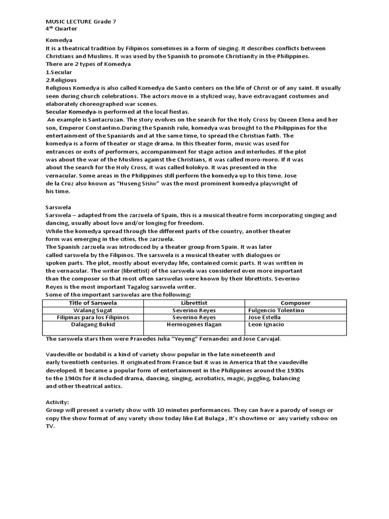 Secular Komedya-Is Performed at The Local Fiestas | PDF | Theatre | Spain