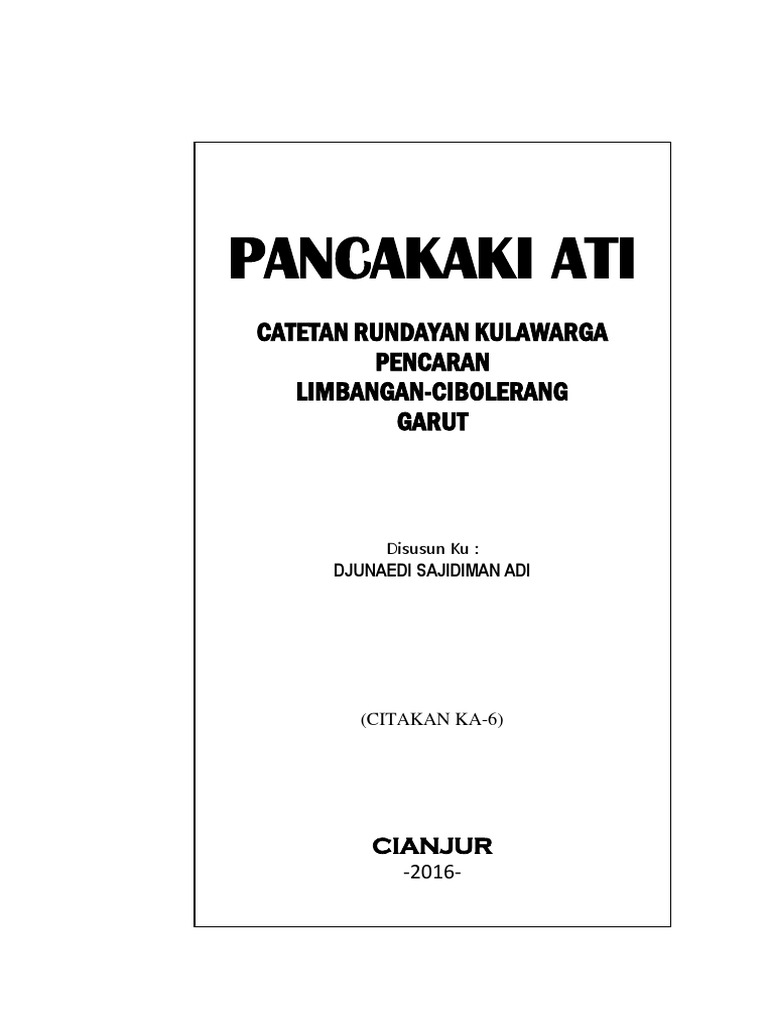 Pancakai Ati (Edisi Baru) - 2019 | PDF