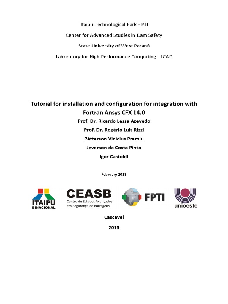 CFX Tutorial For FOrtran Installations | PDF | C (Programming Language) | Subroutine