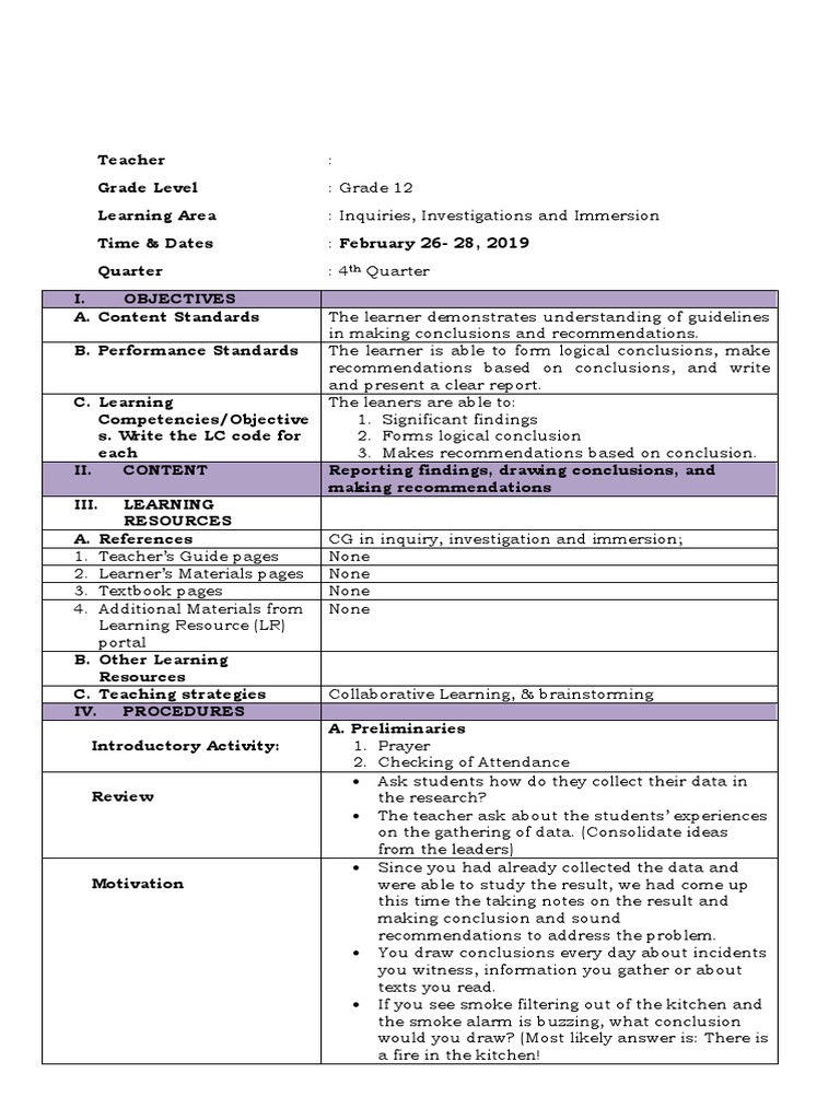 Lesson Plan | PDF | Lesson Plan | Teachers