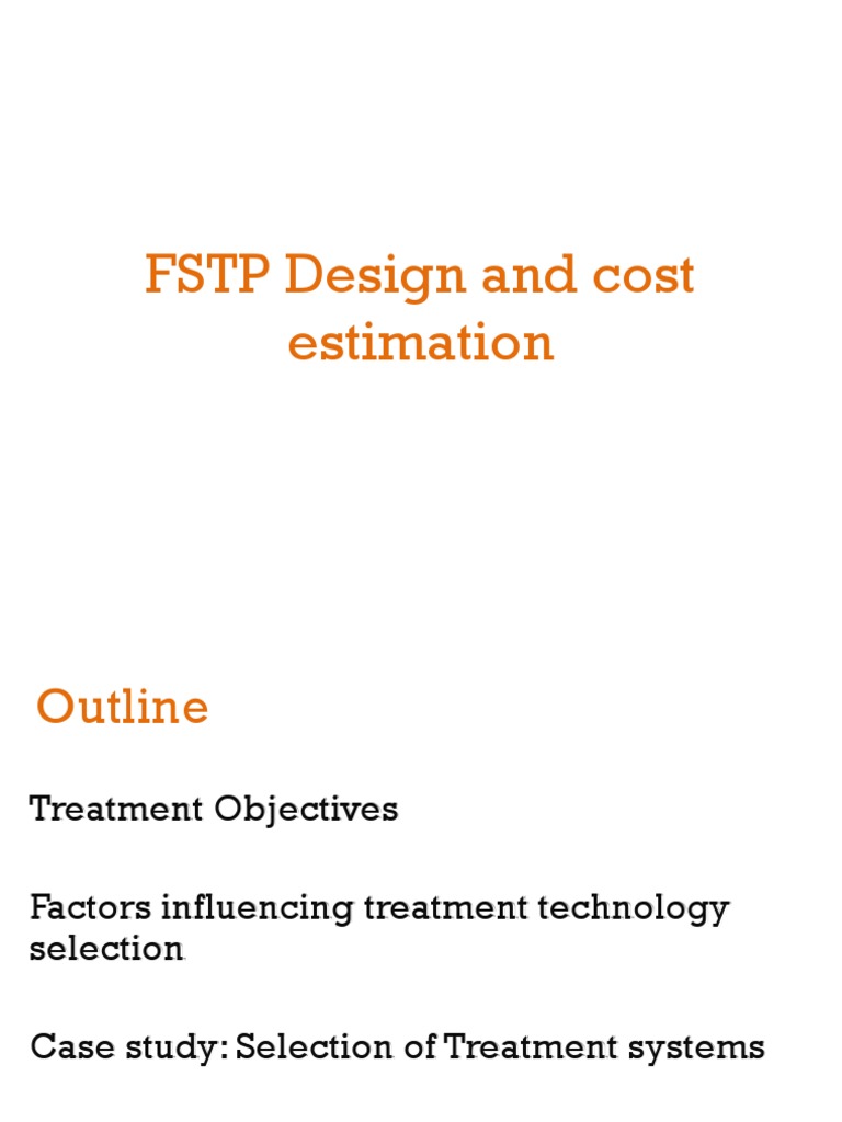 FSTP Design Consideration and Cost Estimations | PDF | Sanitation ...