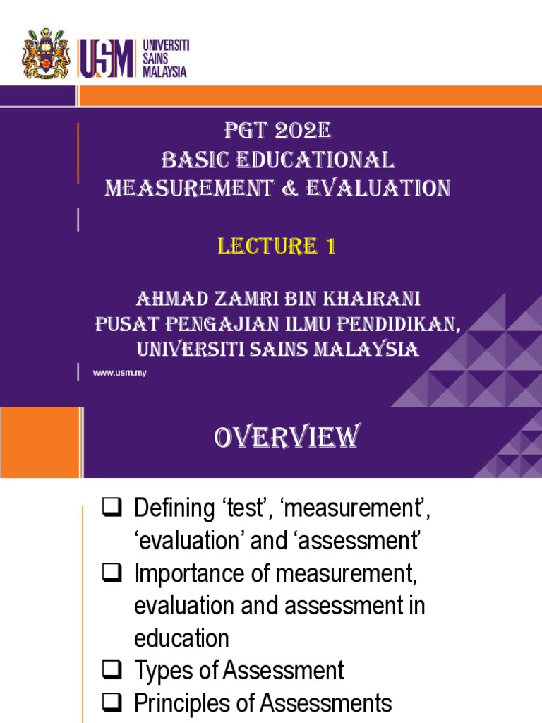 PGT 202E Basic Educational Measurement & Evaluation | PDF | Educational Assessment | Learning