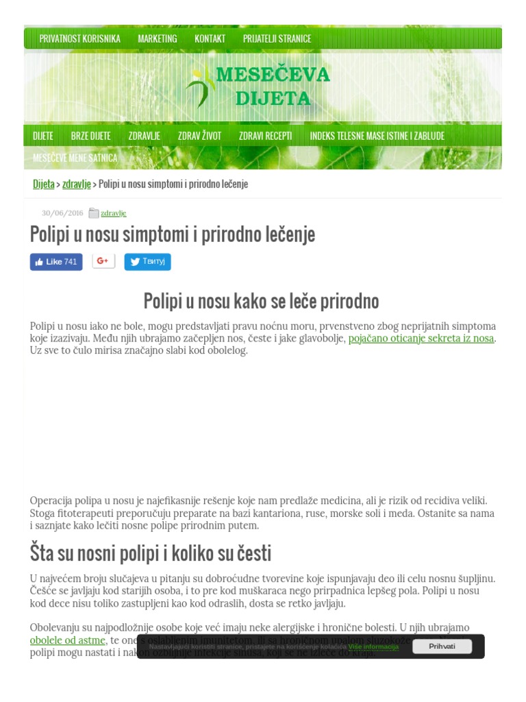 Prirodno Lecenje Sinusitisa | PDF