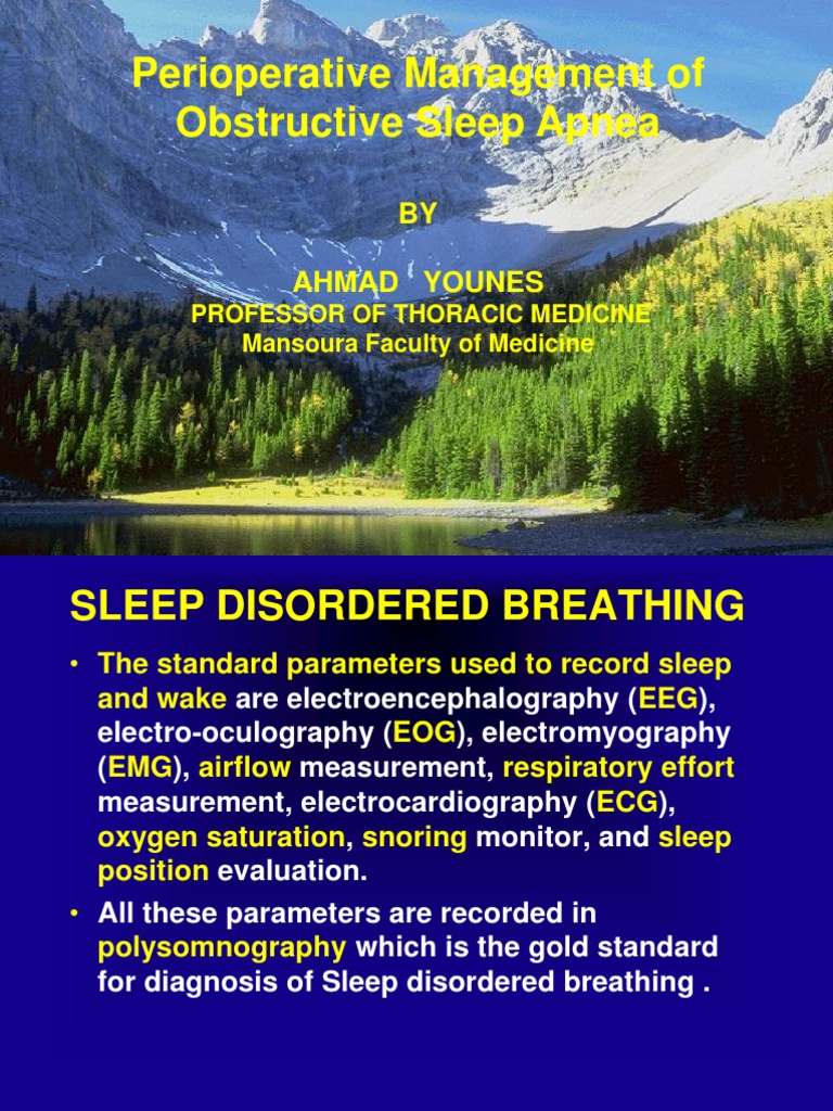Perioperative Management of OSA | PDF | Sleep Apnea | Anesthesia