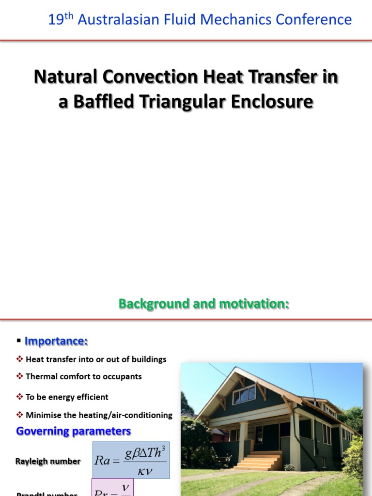 Natural Convection Heat Transfer in A Baffled Triangular | PDF | Heat ...