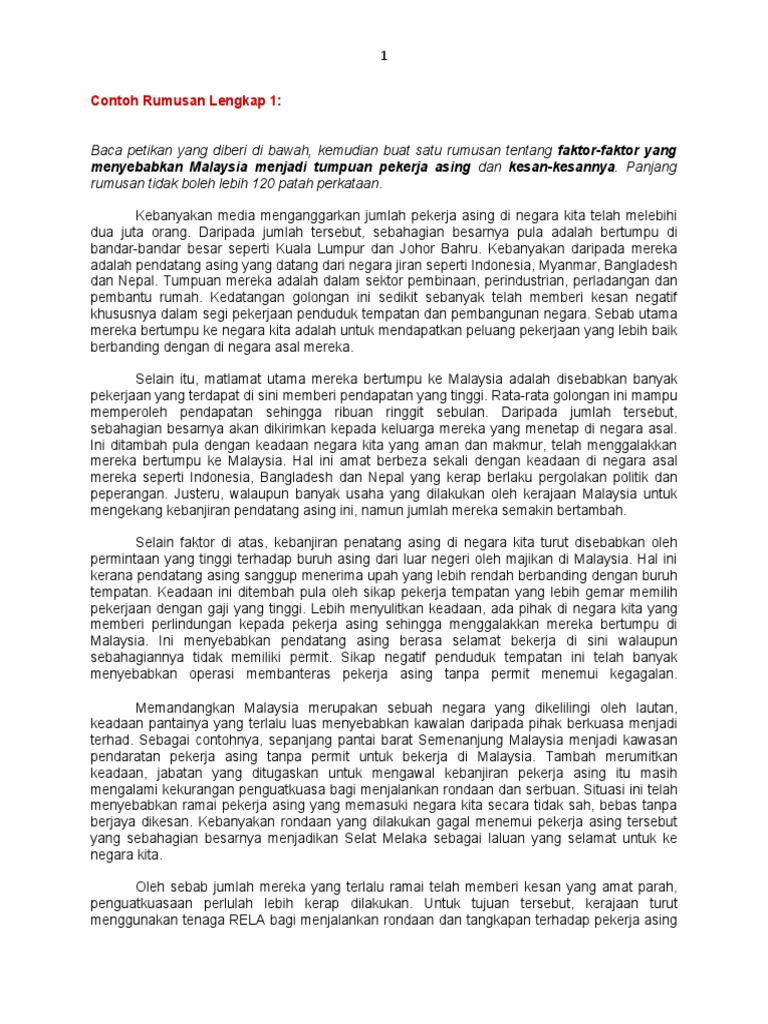 Contoh Rumusan Lengkap 1 | PDF