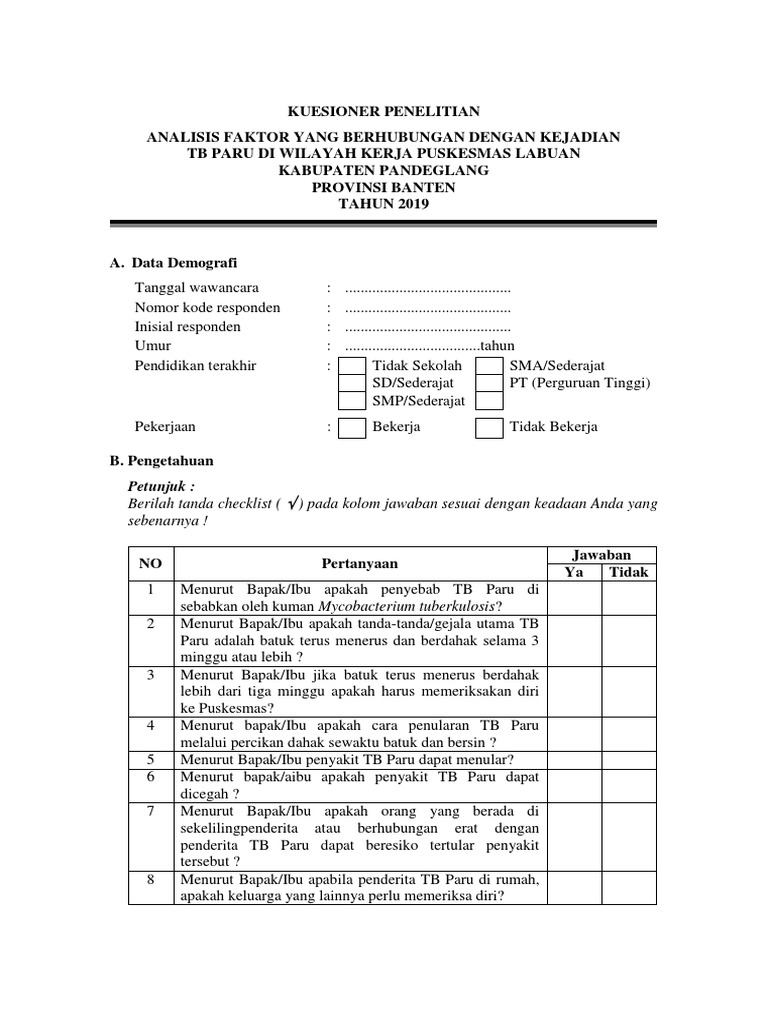 Kuesioner Penelitian - Hasil Uji VR | PDF | Kesehatan Holistik