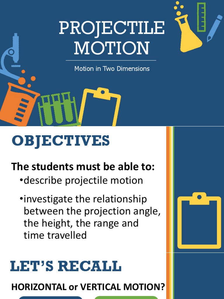 Projectile Motion: Motion in Two Dimensions | PDF | Acceleration ...