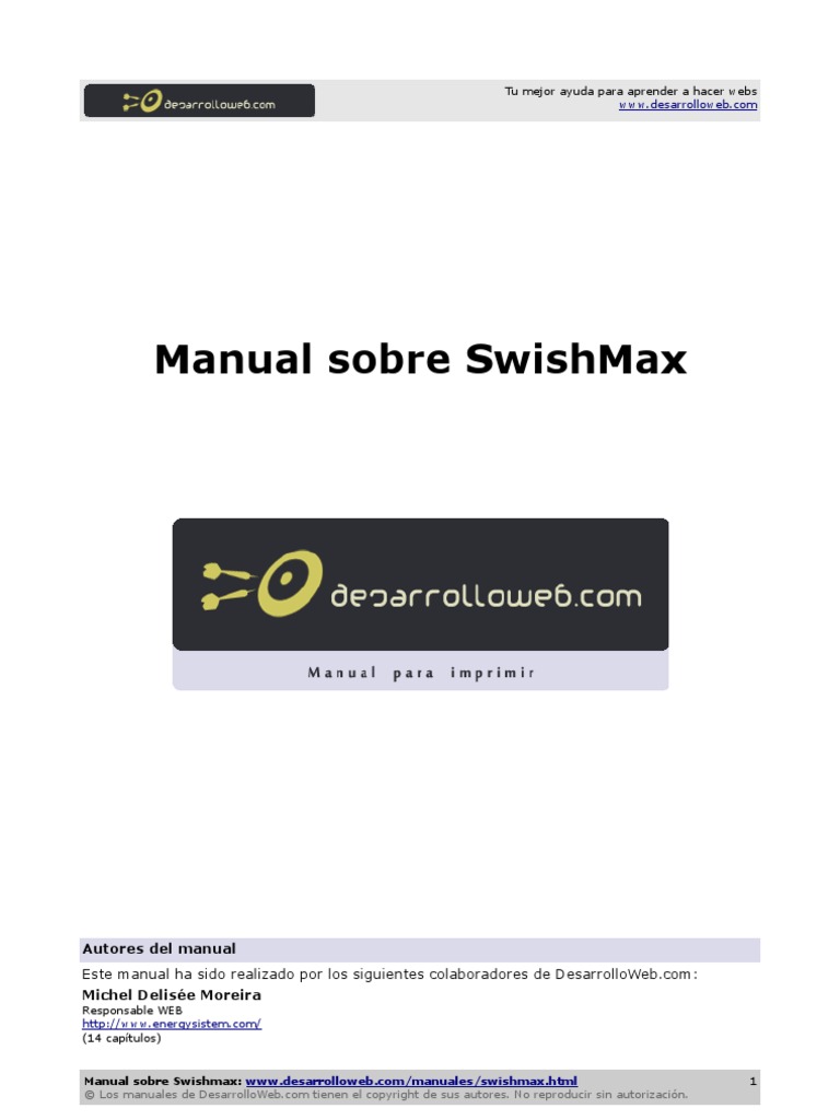 Manual Sobre Swishmax | PDF | Modelo de color Rgb | Point and Click