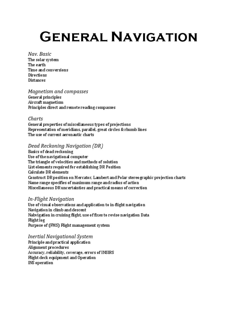2.1 General Navigation 143 Vol 2 | PDF | Latitude | Longitude