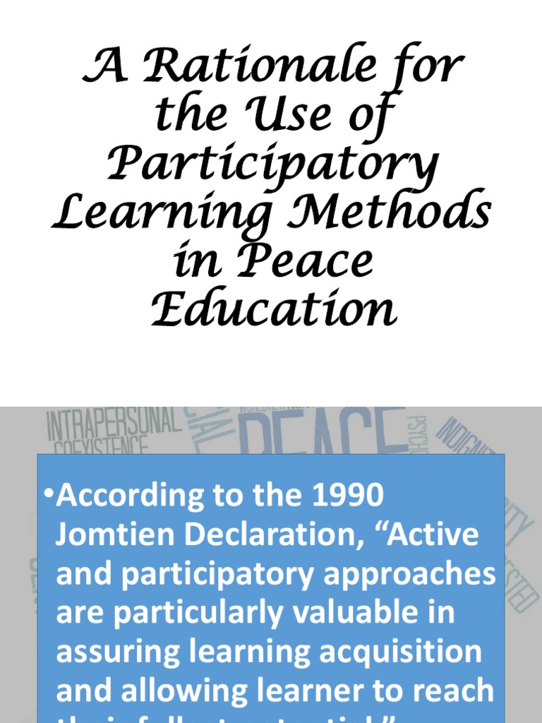A Rationale For The Use of Participatory Learning | PDF