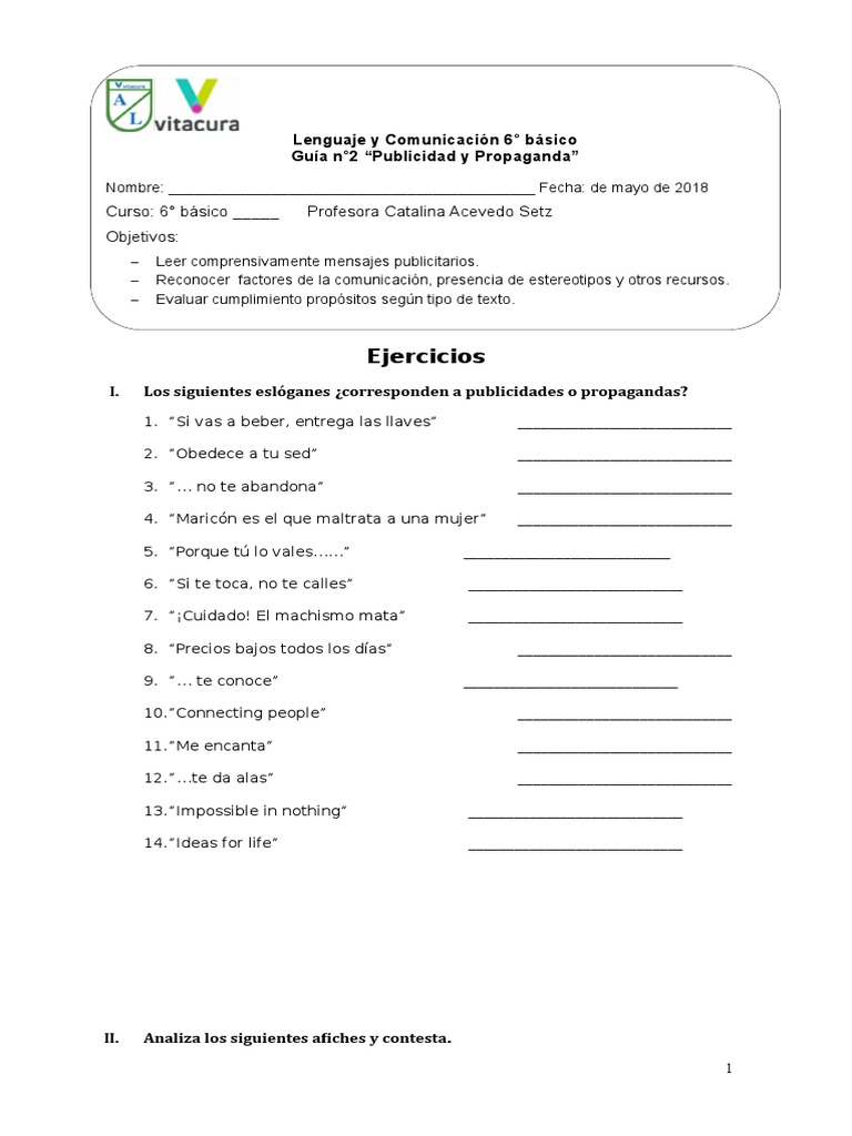 Guía N°2 - Publicidad y Propaganda | PDF | Comunicación