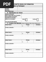 Rapport de Formation : Modèle et Exemples | PDF