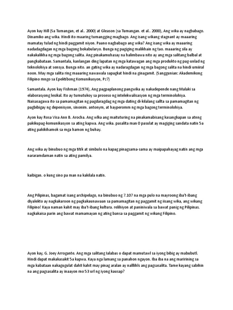 Ayon Kay Hill ( | PDF