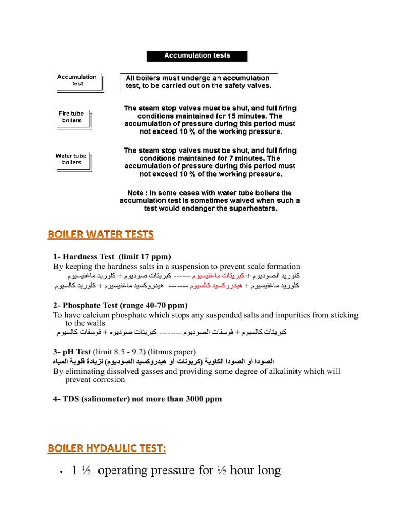 Boiler Tests | PDF