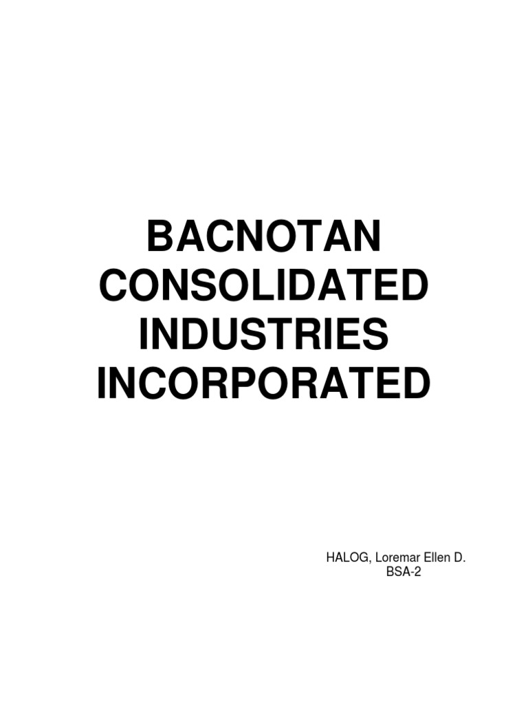 Bacnotan Consolidated Industries Incorporated New | PDF | Dividend ...