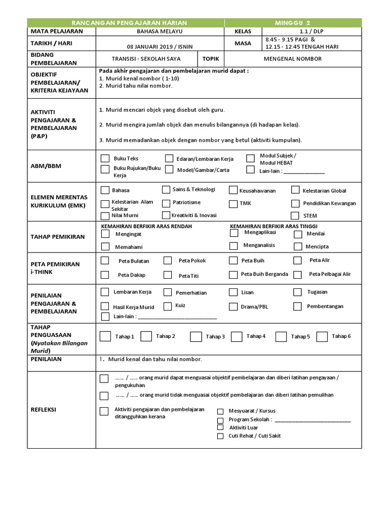 Contoh RPH Pak21 | PDF
