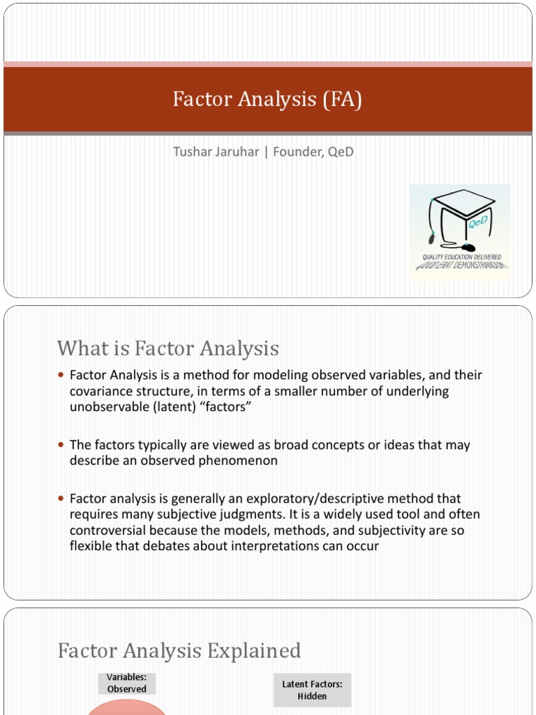 Factor Analysis Preview - Rev1 | PDF | Factor Analysis | Principal Component Analysis