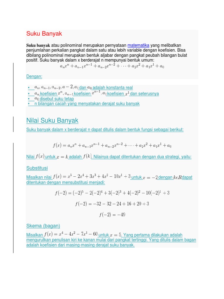 Suku Banyak | PDF