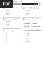 Grade 7 Fraction Test | PDF | Fraction (Mathematics) | Mathematical Objects