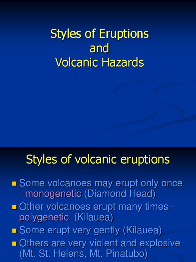 Styles of Eruptions and Volcanic Hazards | Download Free PDF | Types Of ...