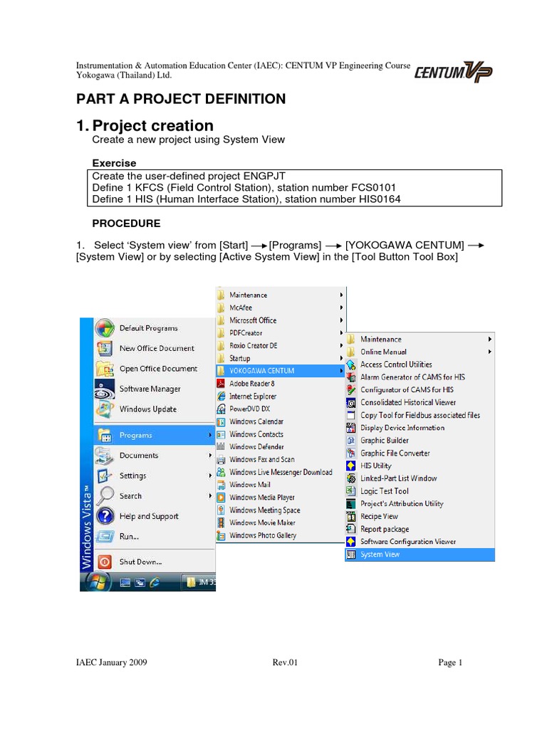 Workbook CENTUM VP PDF | PDF | Instrumentation | Automation