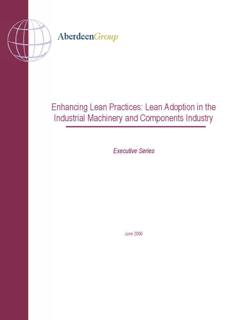 Enhancing Lean Practices Lean Adoption in The Industrial Machinery and ...
