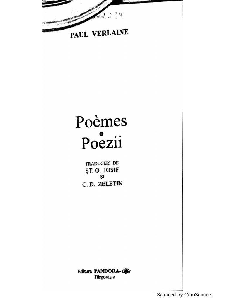 Verlaine, Poemes-Poezii PDF | PDF