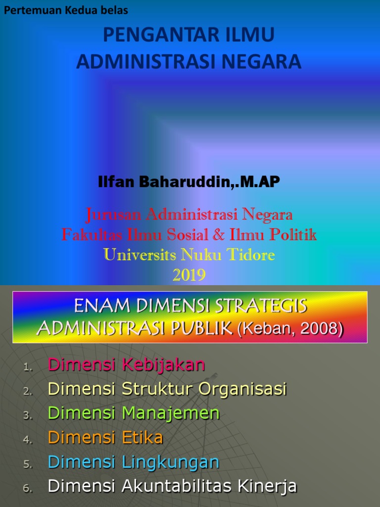 Pengantar Ilmu Administrasi Negara | PDF