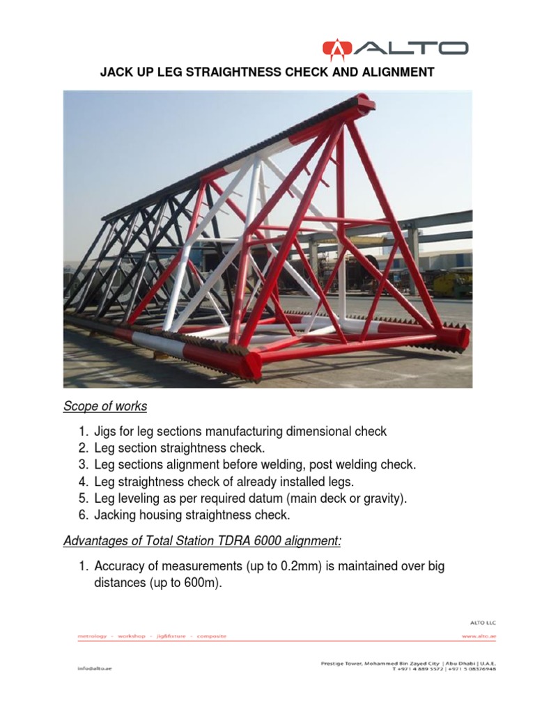 4068 Jack Up Leg Straightness and Alignment 2 | PDF