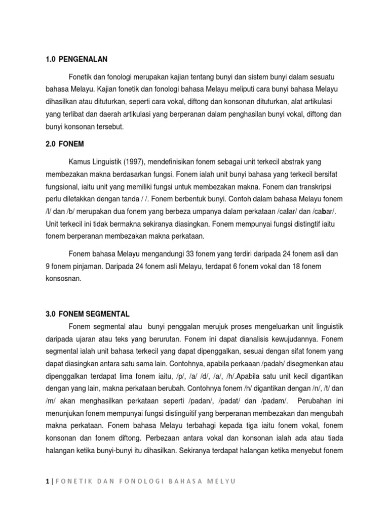 Fonetik Dan Fonologi | PDF