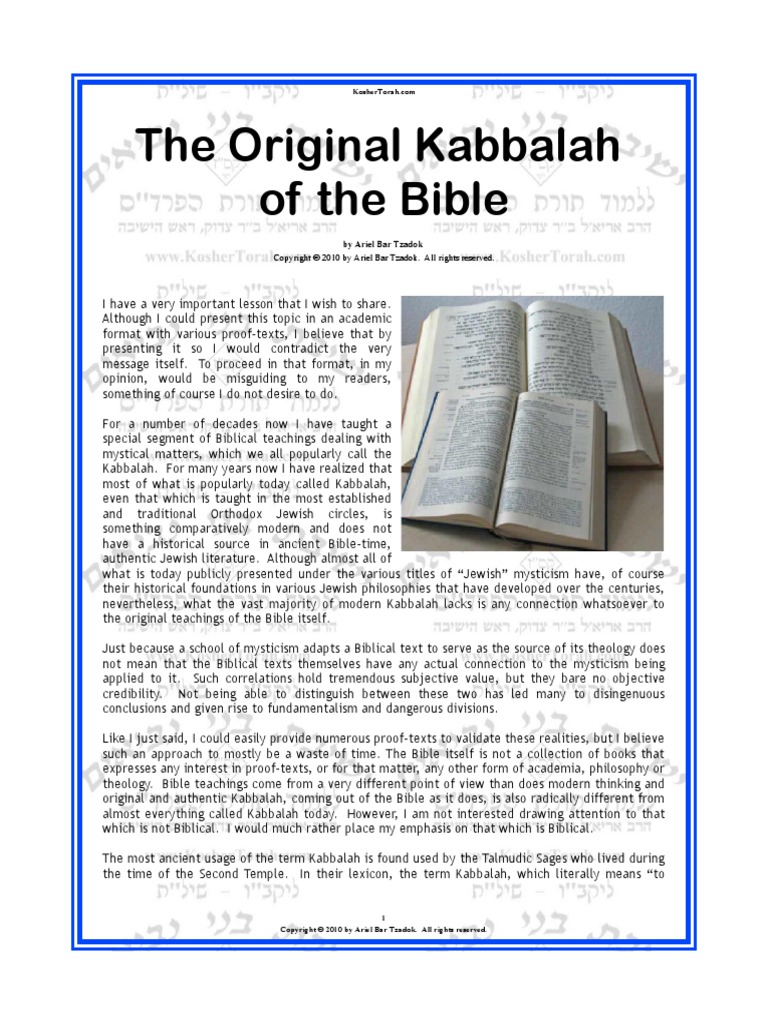 The Original Kabbalah of The Bible PDF | PDF | Kabbalah | Mysticism